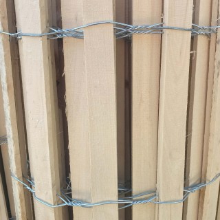 4' x 50' Roll Snow & Sand Barrier & Landscape Edging (Natural) - Wooden ...